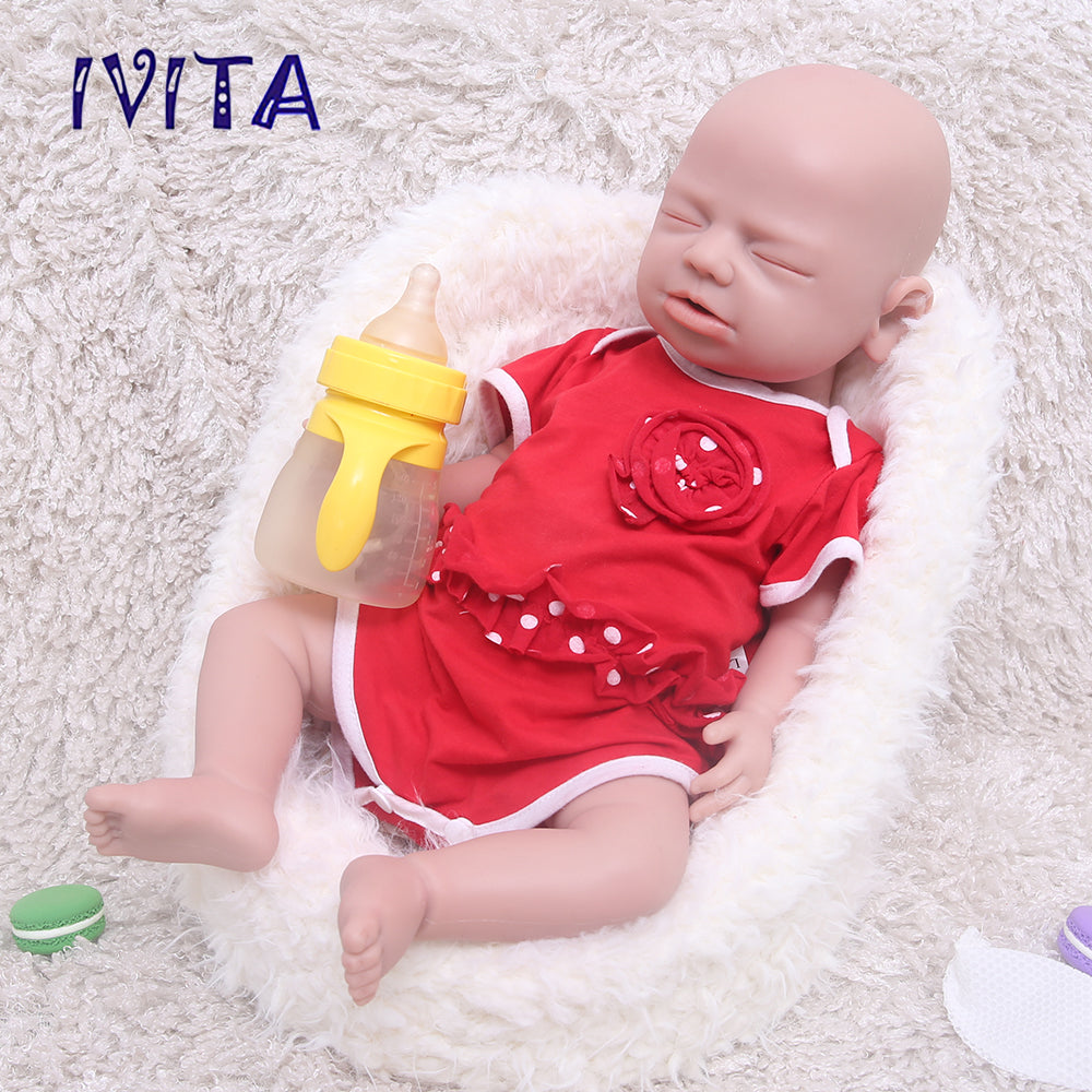 1544 IVITA 19'' Eyes Closed Silicone Baby Boy and Girl Sleeping Squish – IVITA Doll