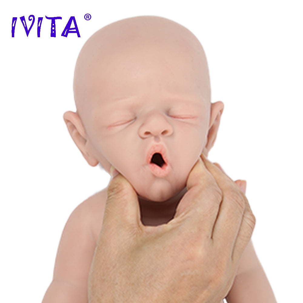 1528 IVITA 17'' Lifelike Silicone Doll Eyes Closed Reborn Baby Boy and – IVITA Doll