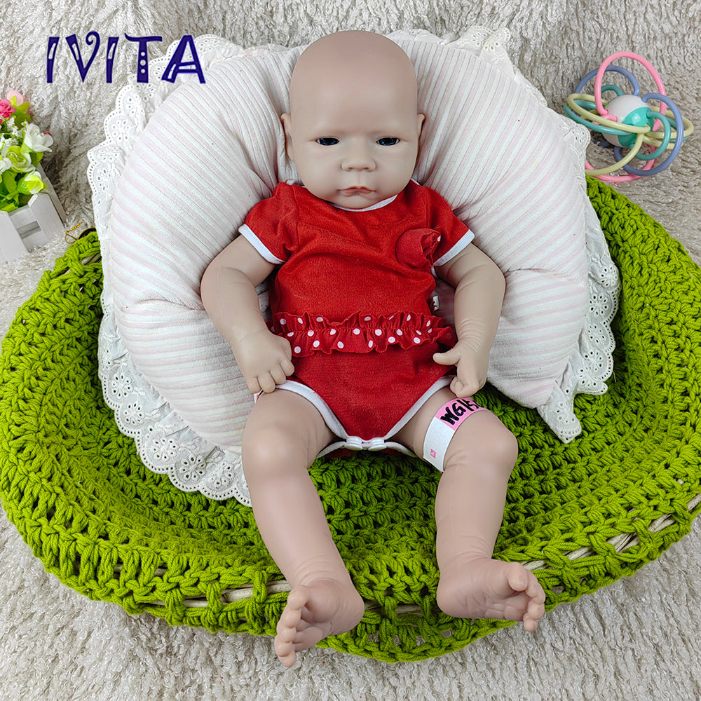 1564 IVITA 18'' Solid Silicone Reborn Baby Floppy Platinum Silicone Ne – IVITA Doll