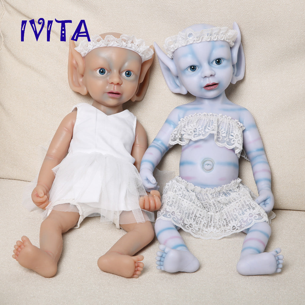 3310 IVITA 15'' Full Silicone Reborn Baby Girl Elf Fairy Silicone Doll ...