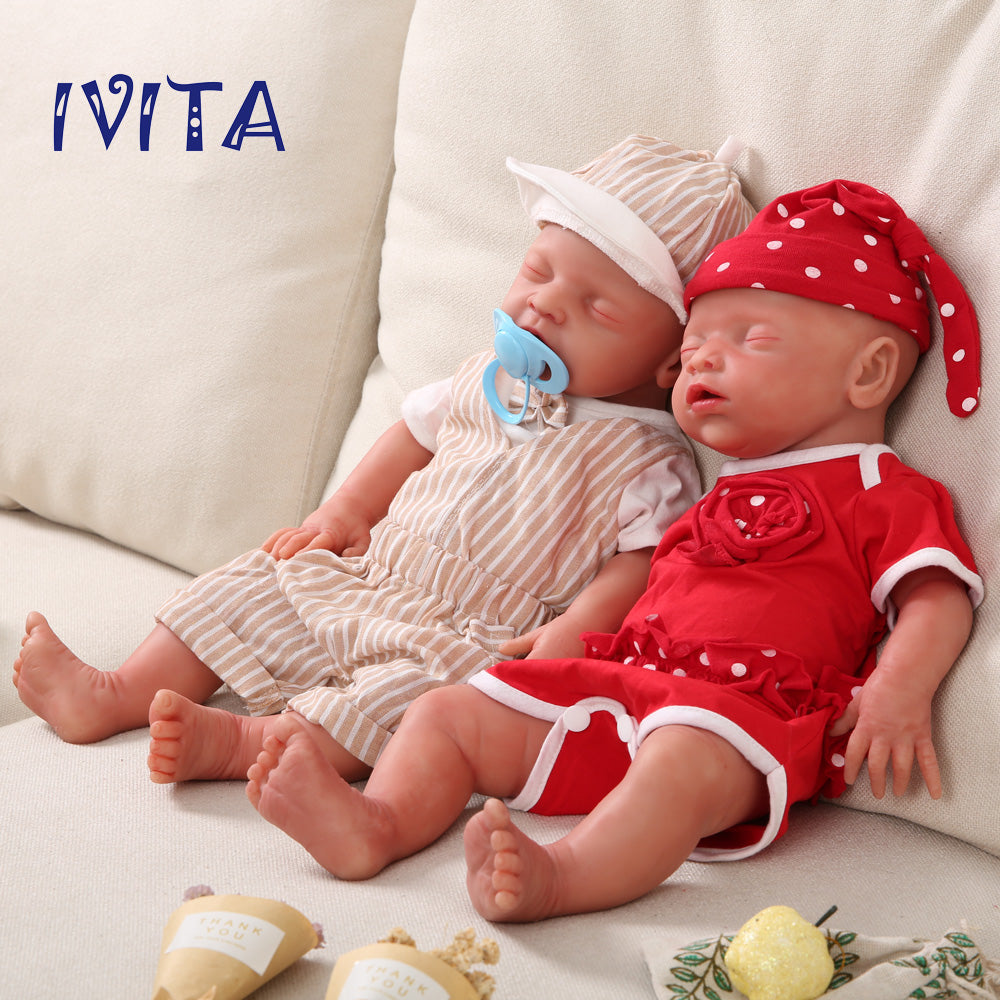 1514 IVITA 18'' Floppy Silicone Doll Sleeping Reborn Baby Boy And Girl – IVITA Doll